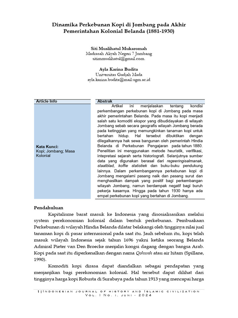 Dinamika+Perkebunan+Kopi+di+Jombang+pada+Akhir+Pemerintahan+Kolonial ...