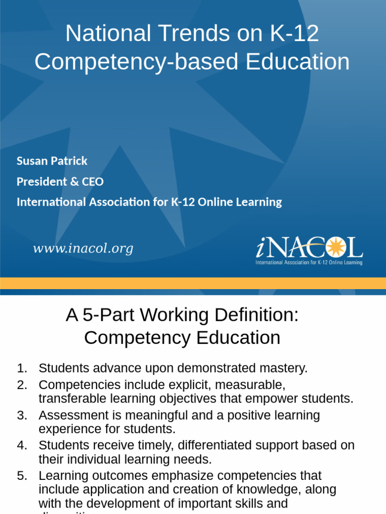 Susan Patrick CBE Trends SETDA Presentation | PDF | Learning | Cognition