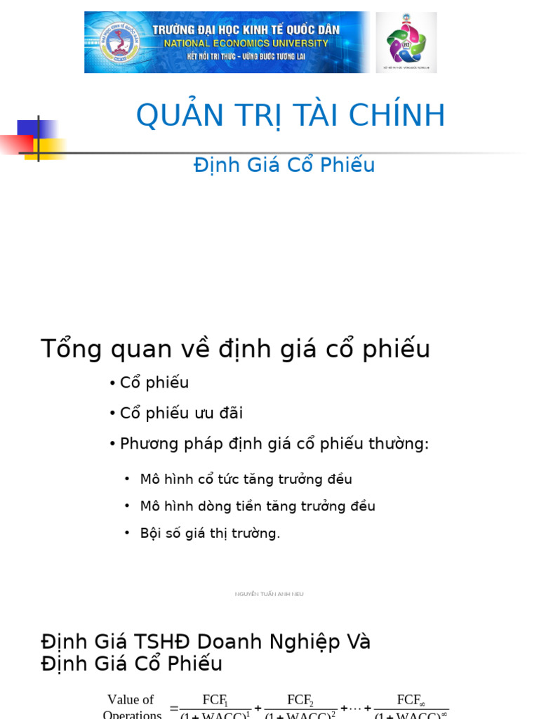 QTTC PPT Ch04b Định giá cổ phiếu neu 2022 | PDF