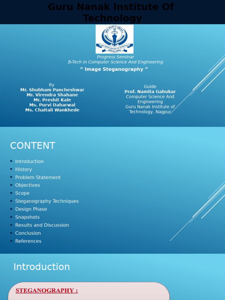 Image Steganography Project Overview | PDF | Encryption | Information Age