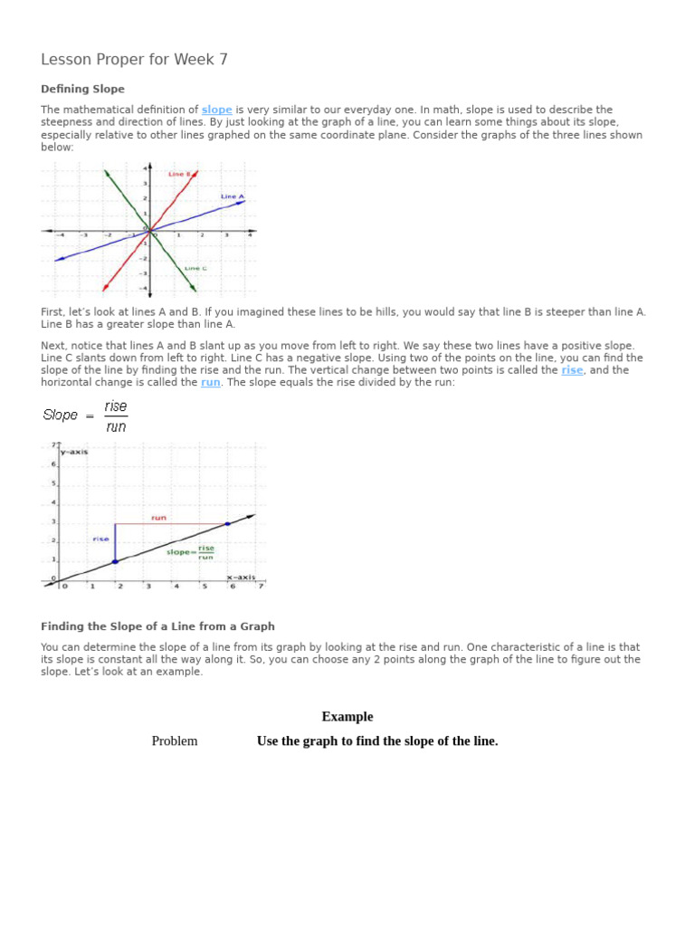 Understanding Slope: Definition & Examples | PDF | Area | Line (Geometry)