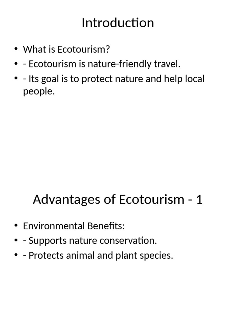 Ecotourism Slides | PDF