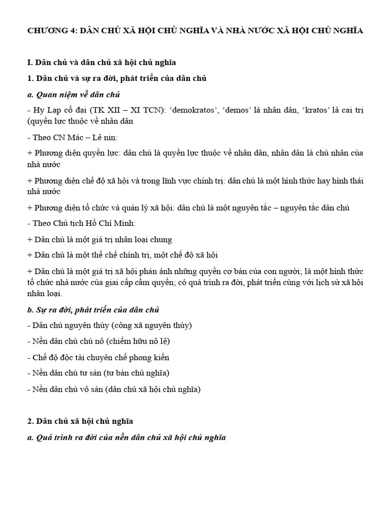 Tom Tat Chuong 4 Mon Chu Nghia Xa Hoi Khoa Hoc Dai Hoc Ha Noi 84367 | PDF