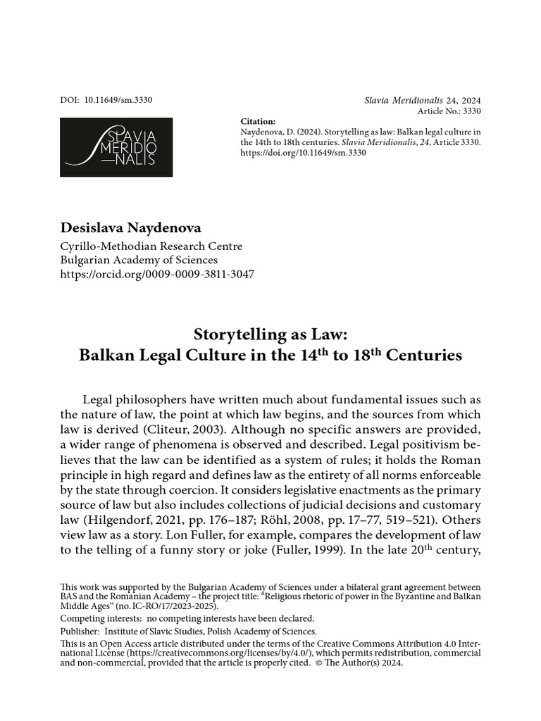 Balkan Legal Culture in The 14th To 18th Centuries | PDF | Werewolves ...