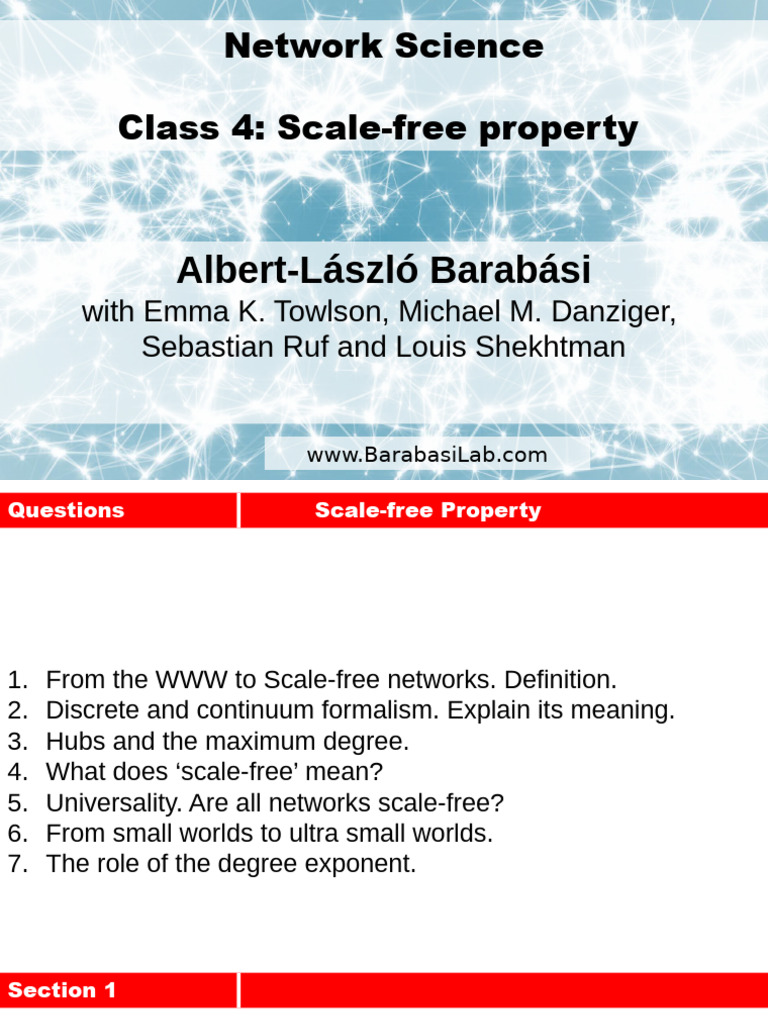 Scale Free Part 1 | PDF | Statistical Theory | Mathematics