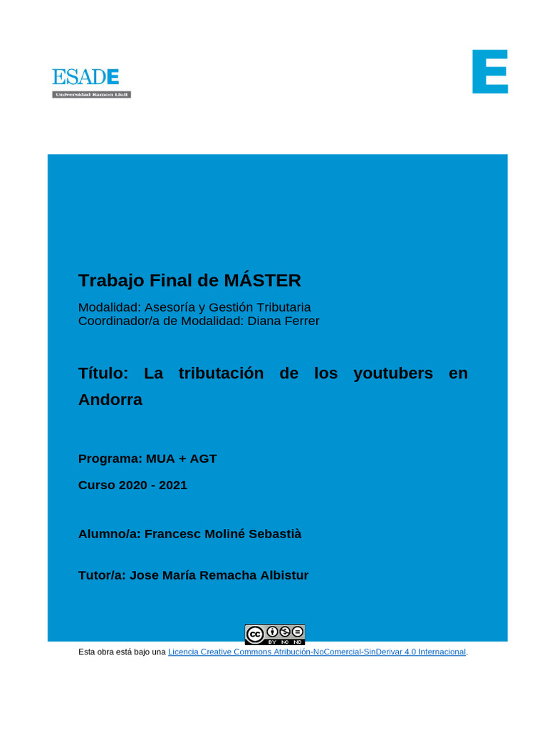 TFM Francesc Moliné | PDF | Impuestos | Paraíso fiscal