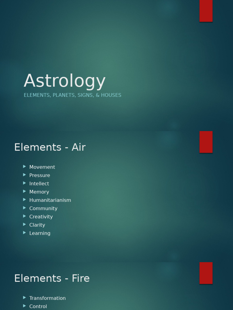 Astrology: Elements, Planets, and Signs | PDF | Planets In Astrology ...