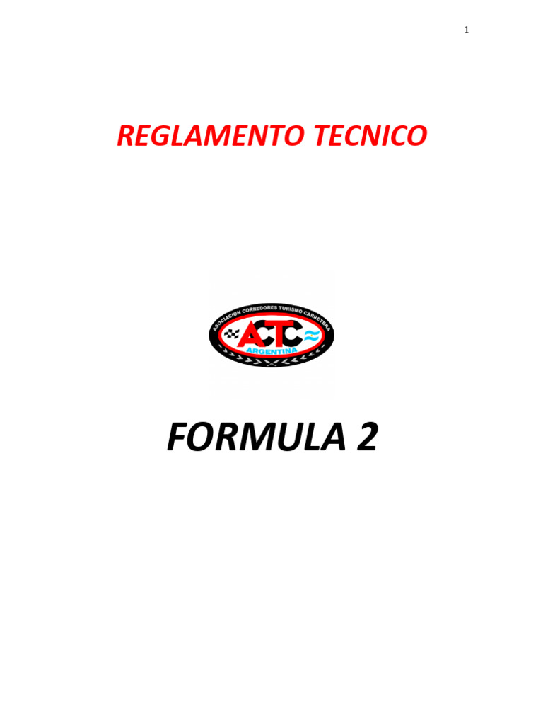 Reglamento Técnico Fórmula 2 2024 | PDF | Neumático | Formula Uno