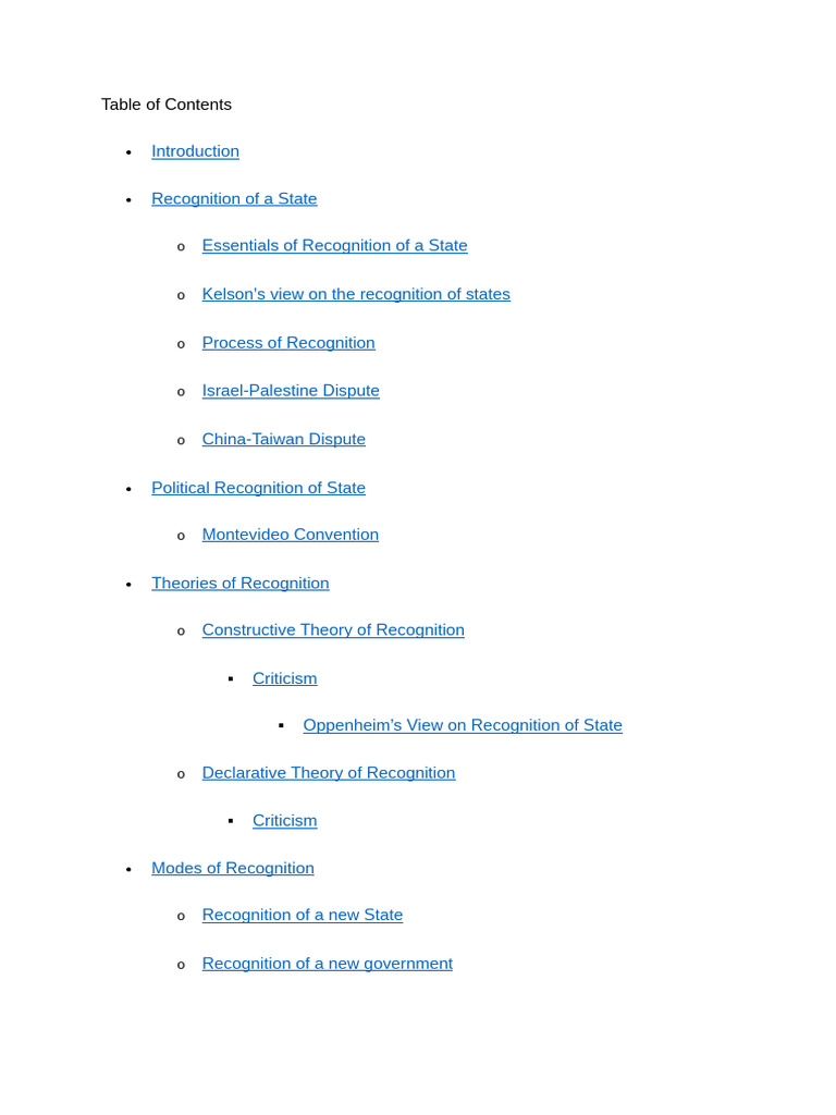 Lecture On International Law Recognition 2 | PDF | International Law ...
