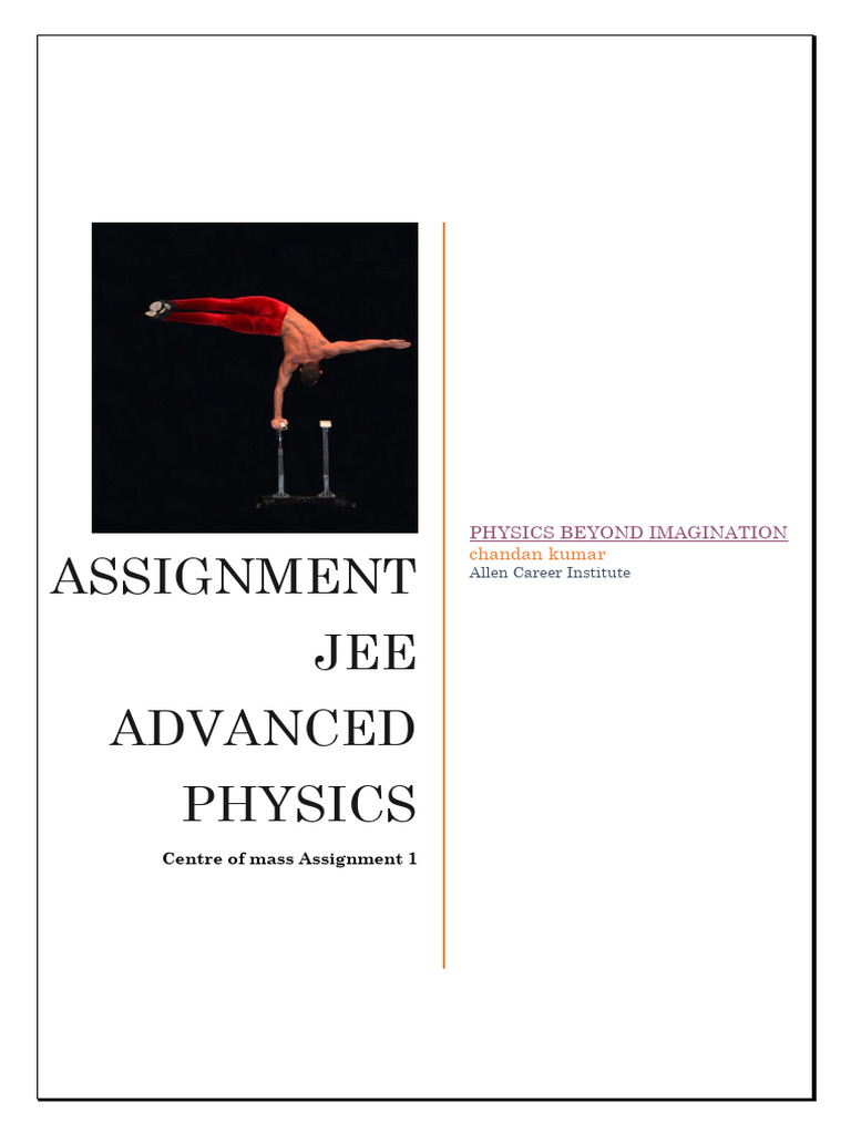 Centre of Mass - Assignment - 1 | PDF | Collision | Force