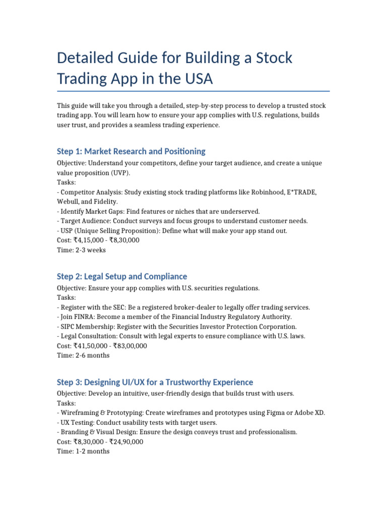 Stock Trading App Guide Pdf Mobile App Computing