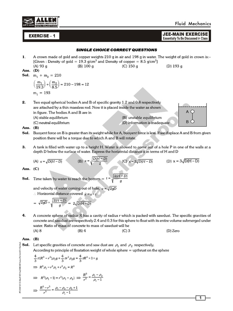 JEE Main & Advanced Solutions Compilation | PDF