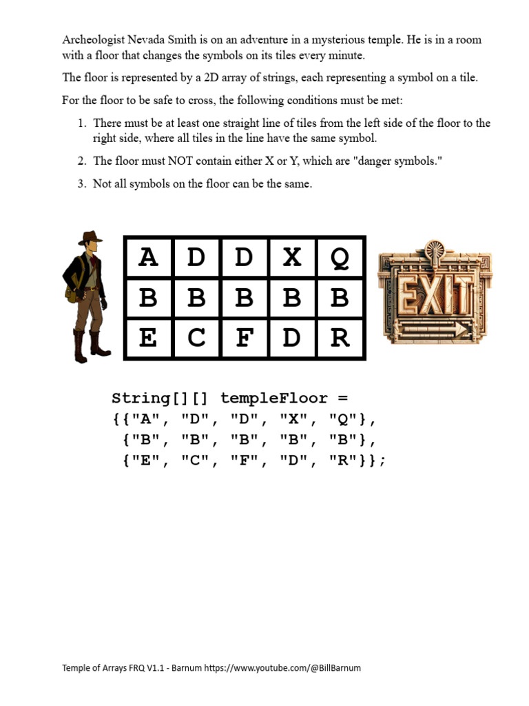Temple Of Arrays Frq 2d Arrays Answers Pdf Boolean Data Type String Computer Science 3086