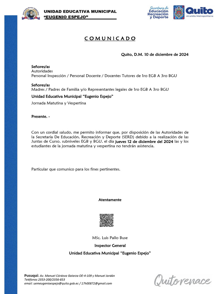 COMUNICADO REPRES. Juntas de Curso-Signed | PDF