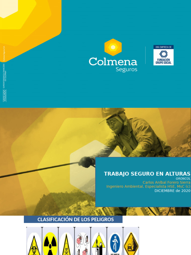 Presentación Trabajo Seguro en Alturas | PDF | Conector eléctrico | Cuerda