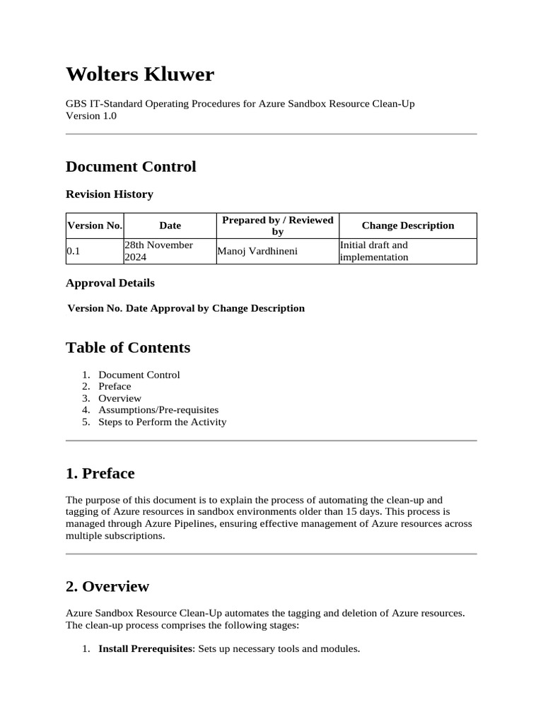 Azure Sandbox Account Resources Cleanup | PDF | Computing | Software