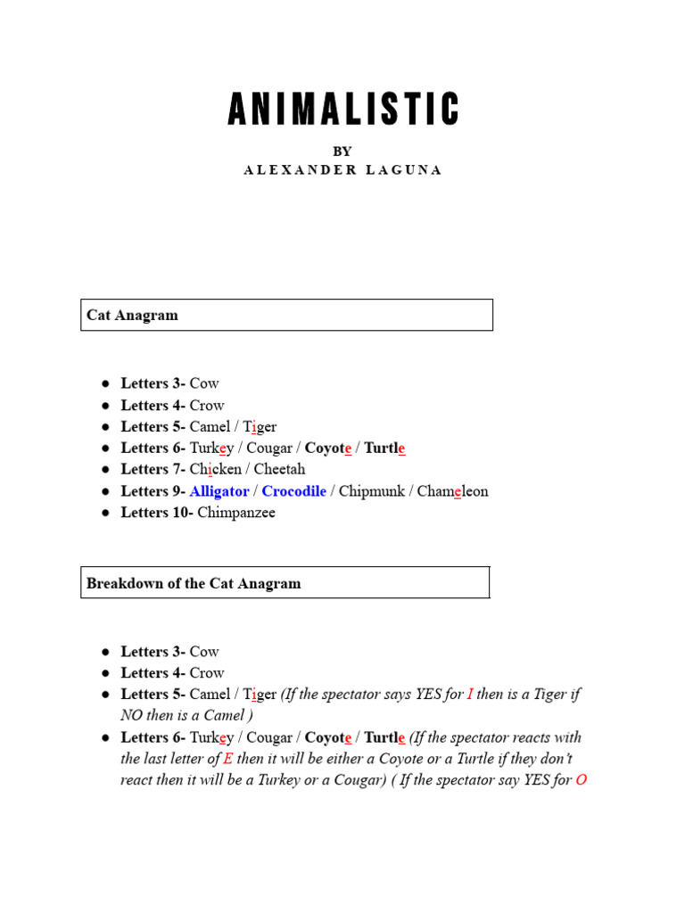 Animalistic by Alexander Laguna PDF 2 - 25272 | PDF