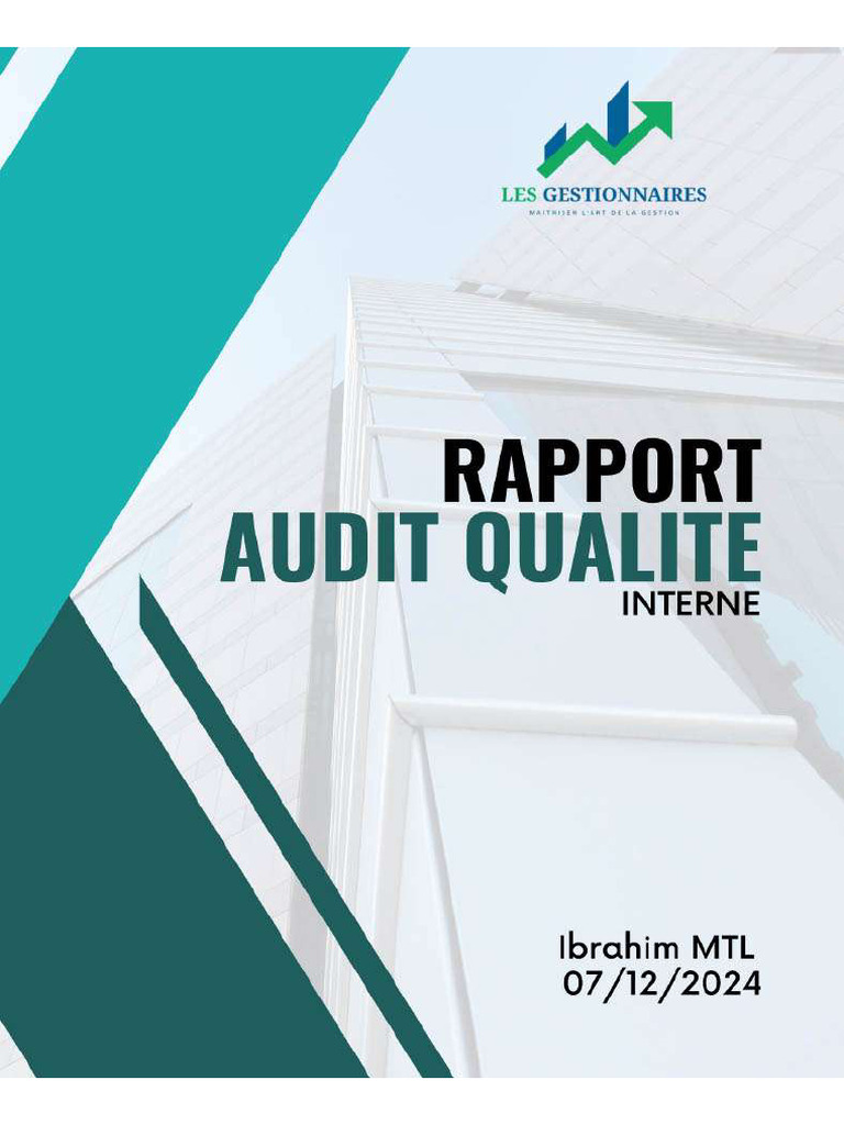 Rapport Audit Qualite Interne | PDF