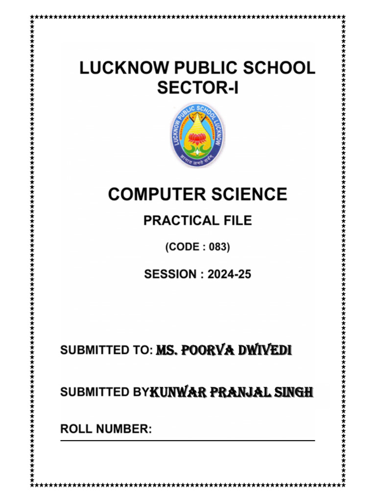 Computer Science Project File Pranjal | PDF | Fare | Bus