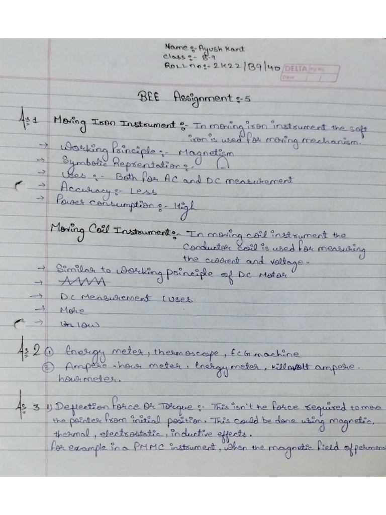 BEE Assignment No 5 | PDF