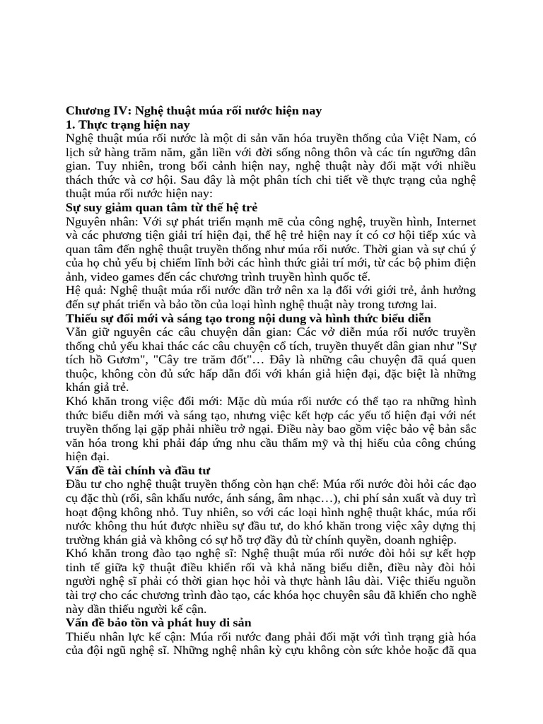 Chuong4,5 Nghe Thuat Mua Roi Nuoc | PDF