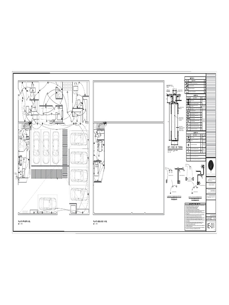 Bifuel - Plano de Inst Elect .Lamina Ie01 | PDF | Ciencias fisicas | Materiales de construcción