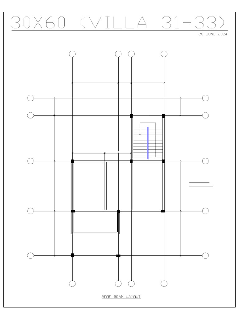 30x60-Villa 31-33 Roof Beam Layout | PDF