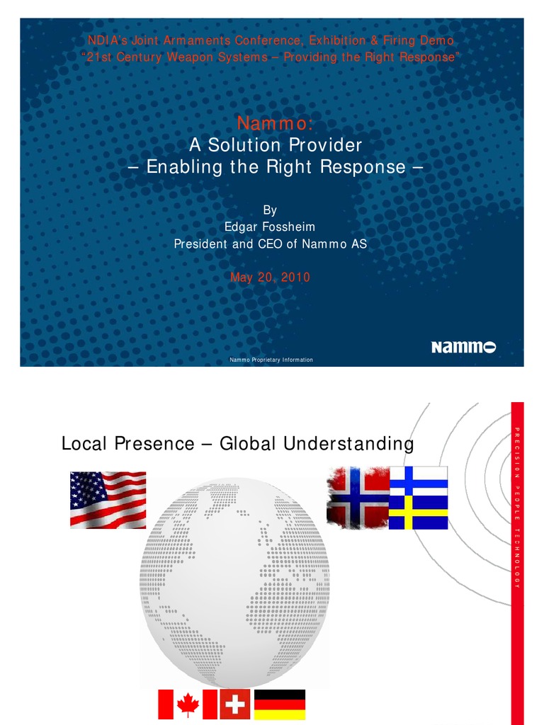 Edgar Fossheim - Nammo: A Solution Provider | PDF | Military Technology ...