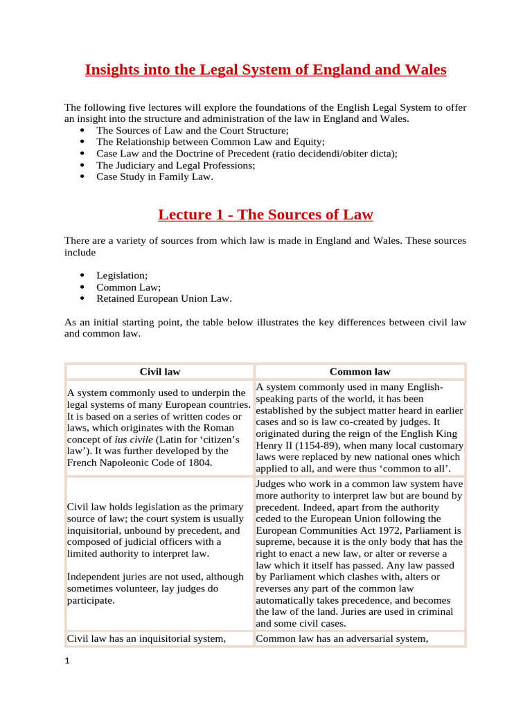 Overview of England and Wales Legal System | PDF | Appeal | Tribunal
