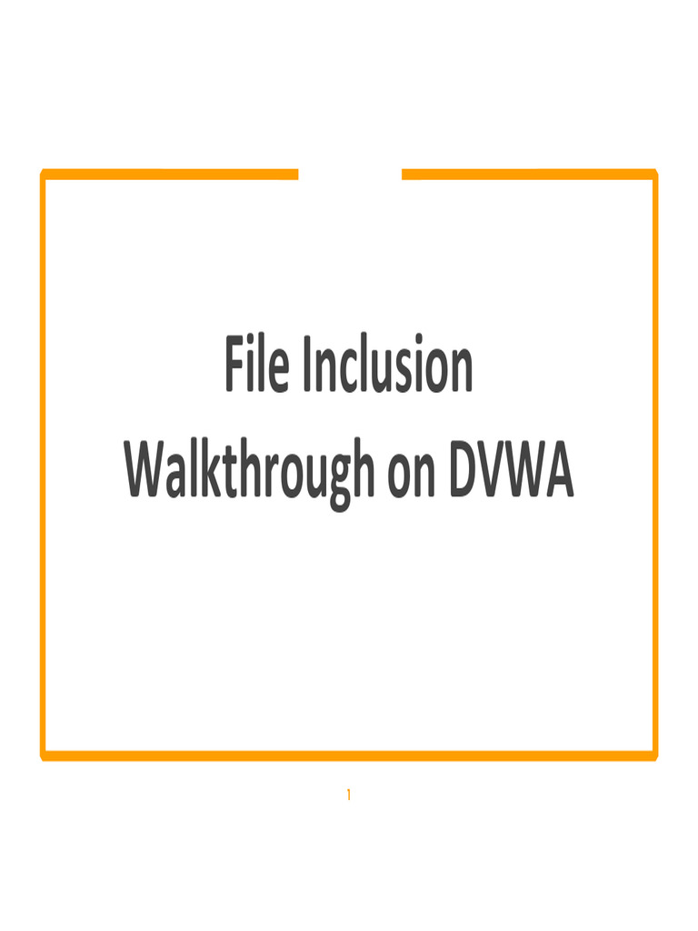 007 File Inclusion On DVWA | PDF