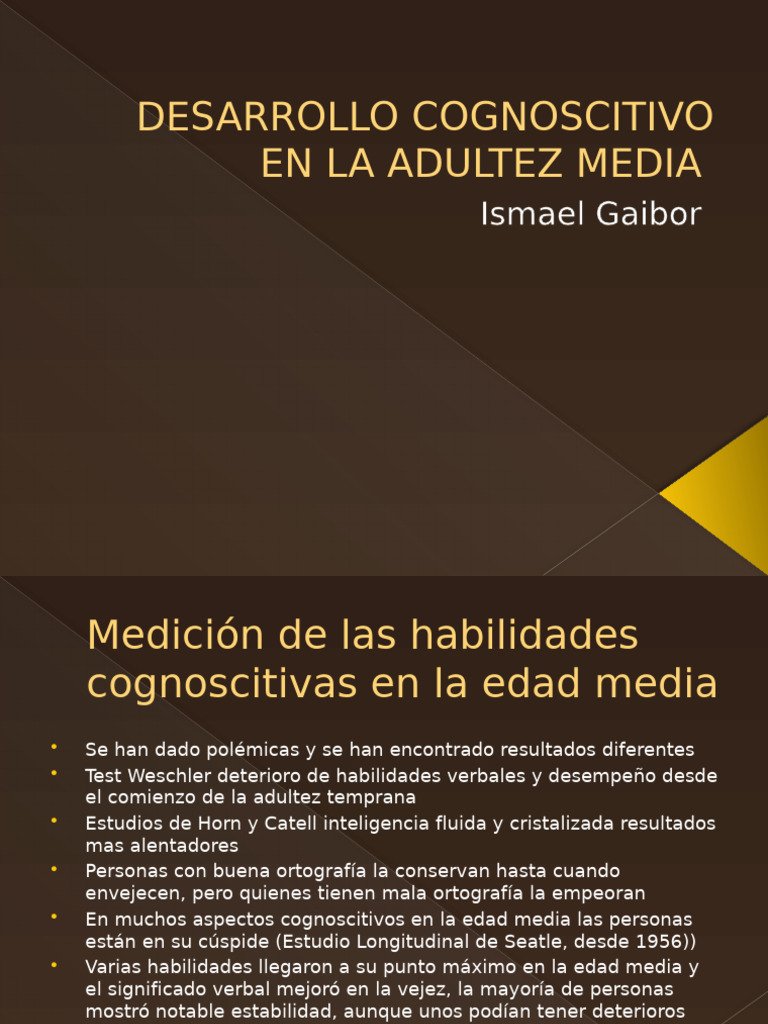 DESARROLLO COGNOSCITIVO EN LA ADULTEZ MEDIA (1) | PDF | Adultos | Creatividad