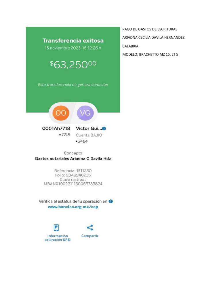 RECIBO DE COMPROBANTE DE | PDF