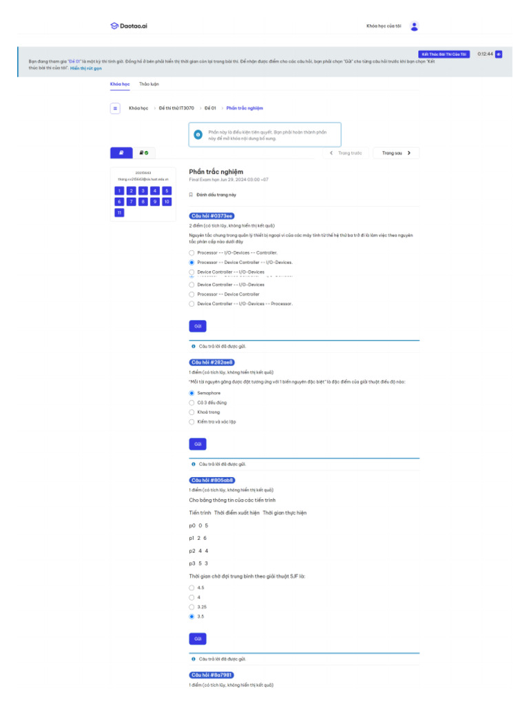 OS - Thi Thử Kì 20232 | PDF