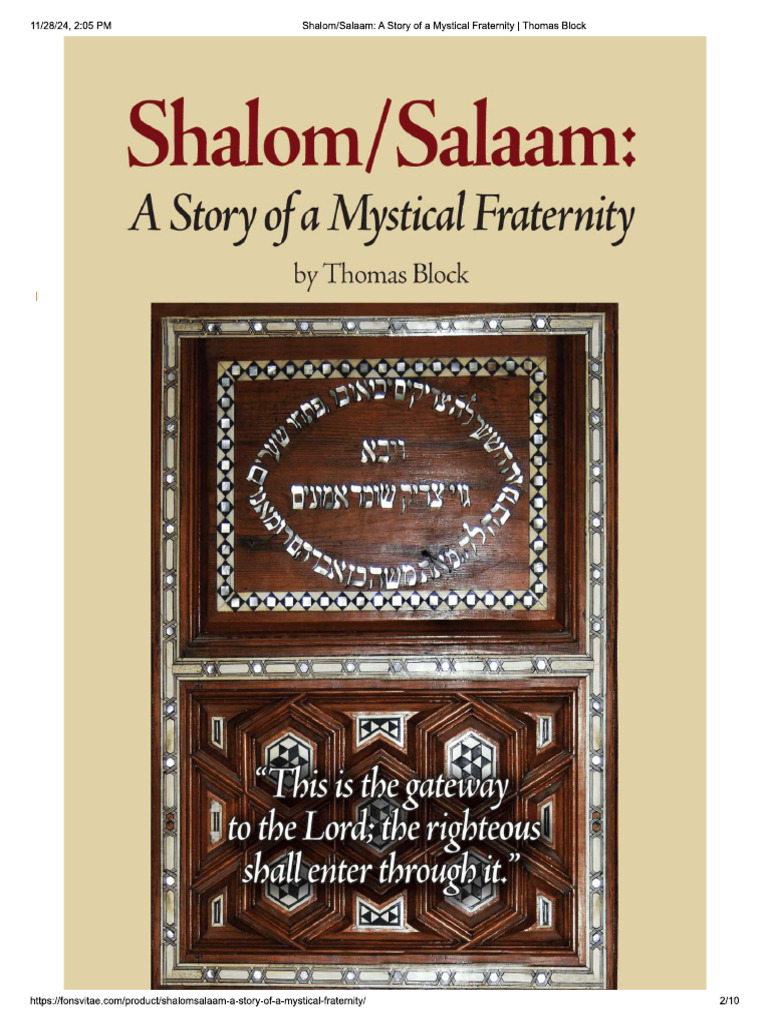 Sufi Muslim-Jewish Book - Thomas Block | PDF