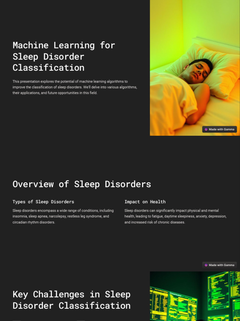 Machine Learning in Sleep Disorder Classification | PDF | Sleep ...