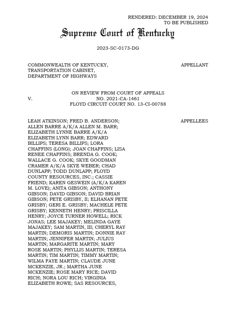Leah Atkinson's Mineral Parcel Case | PDF | Just Compensation | Royalty ...