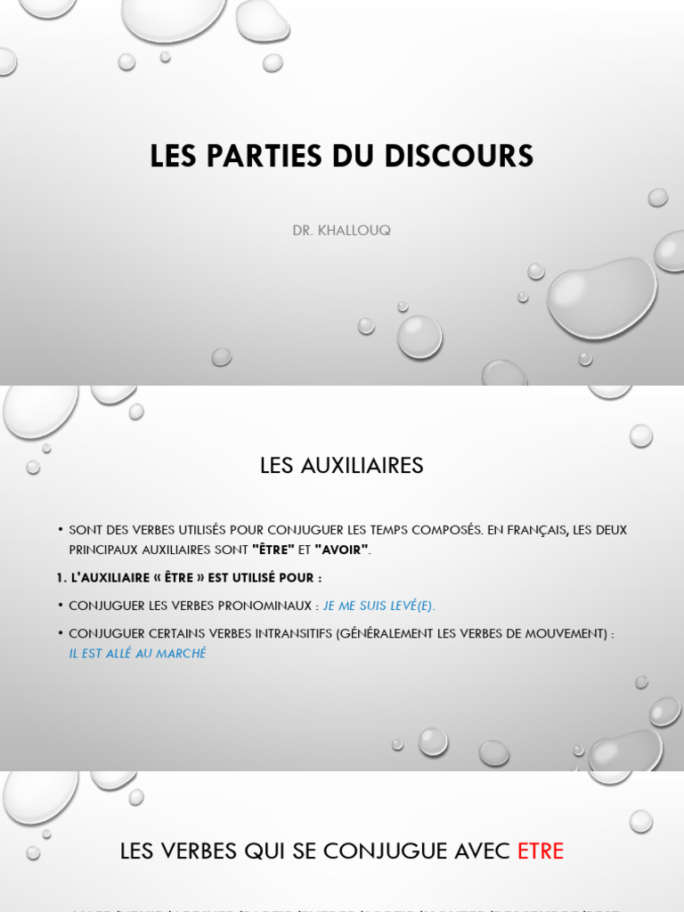Séance 2. Les parties du discours | PDF | Clause | Genre grammatical