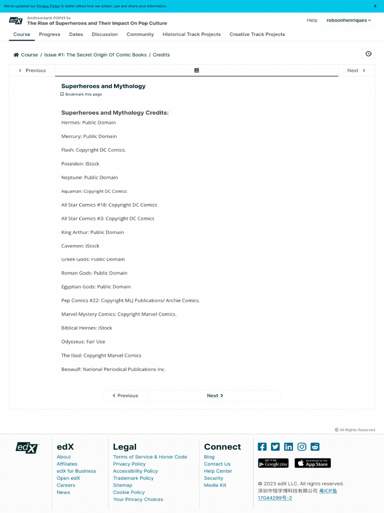 Credits - Issue #1 - The Secret Origin of Comic Books - The Rise of Su | PDF