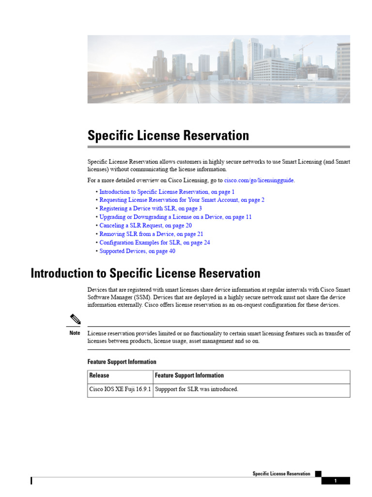 Specific License Reservation (SLR) | PDF | Booting | Filename