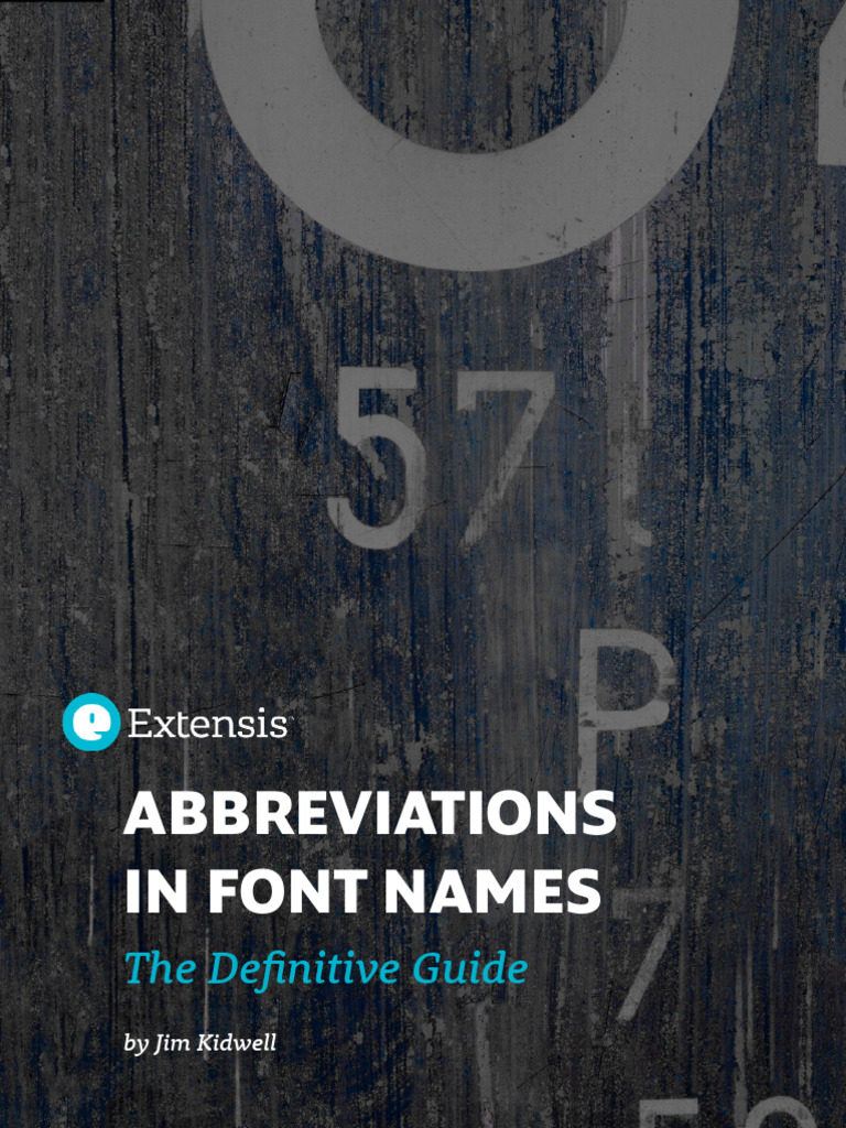 Definitive Guide To Font Abbreviations | PDF | Typefaces | Digital ...