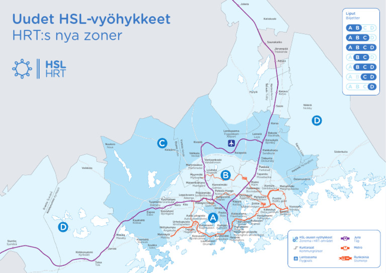 Finland Helsinki Zones A B C and D | PDF