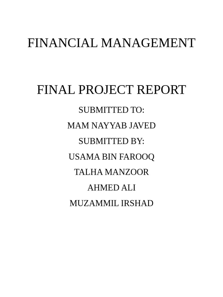 FM report 1 | PDF | Dividend | Capital Structure