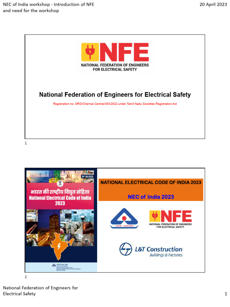 NEC Workshop PPT's All Files Merged | PDF | Electrical Wiring ...