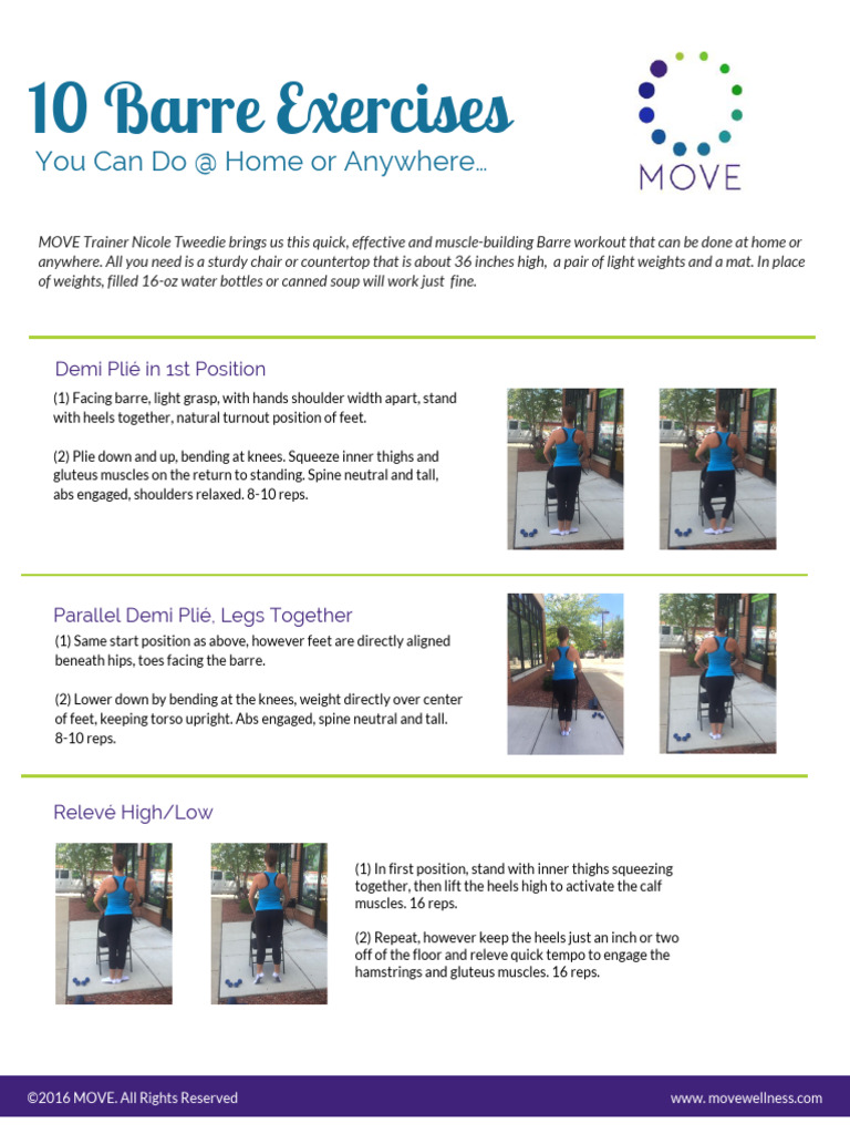 10 Barre Exercises | PDF | Anatomical Terms Of Motion | Musculoskeletal ...