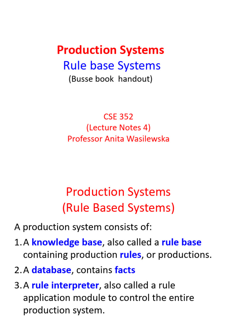 l 4 Rule Based Systems 1 | PDF | Logic | Formula