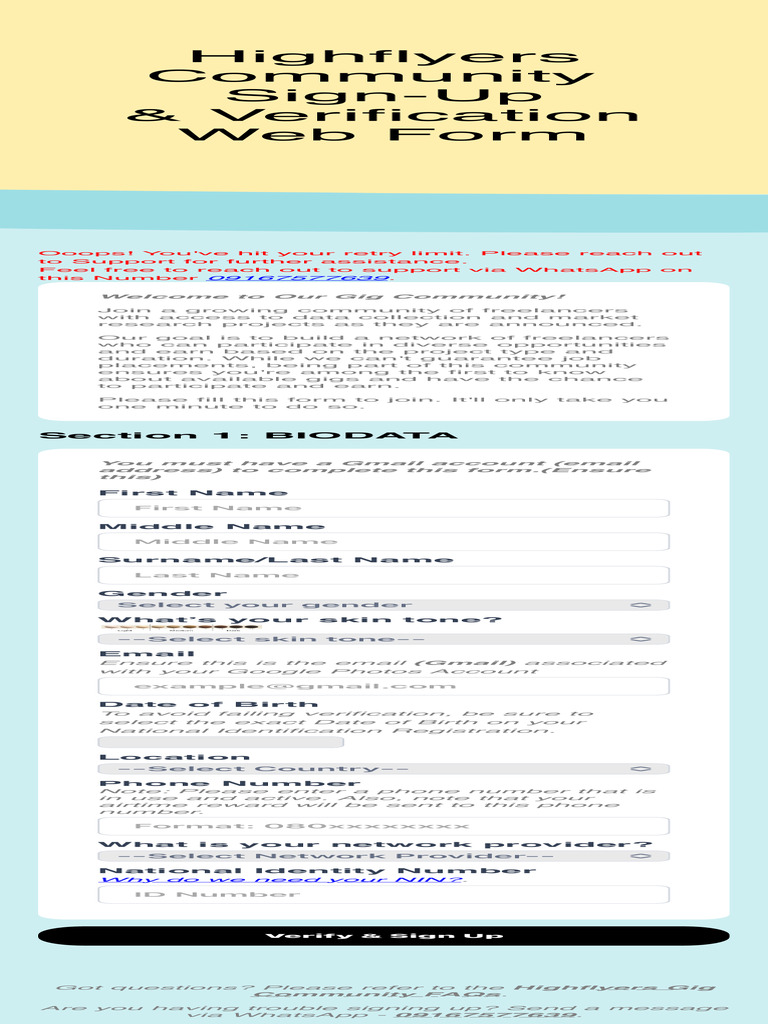 Highflyers Community Sign-Up Guide | PDF