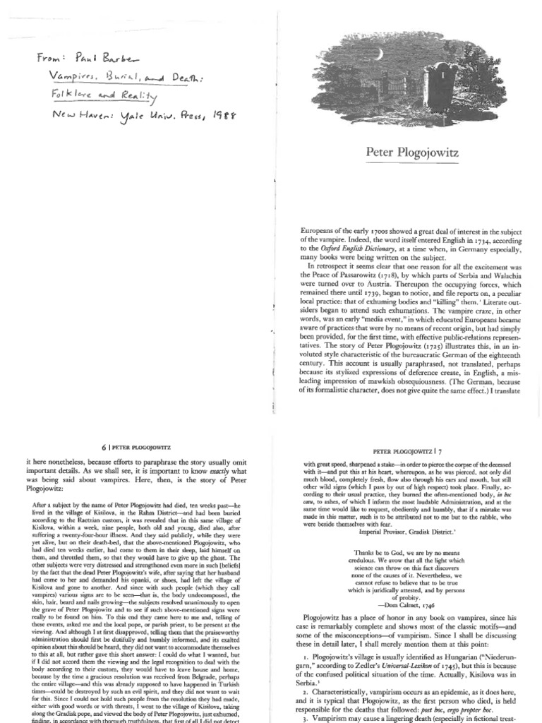 Barber Vampires Burial and Death | PDF