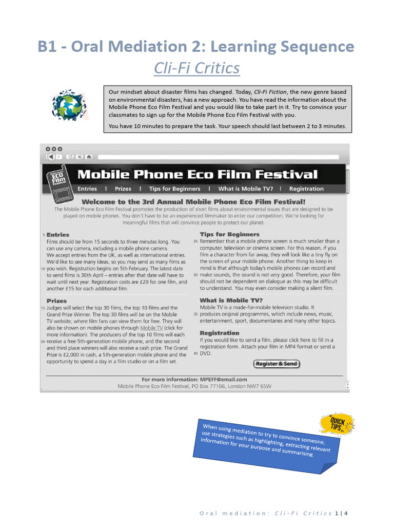 2_2_Cli_Fi_Critics_OralMediation_LearningSequence | PDF