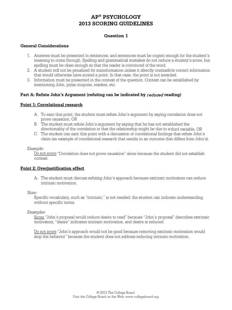 ap13_psychology_q1 (1) | PDF | Reinforcement | Neuroscience