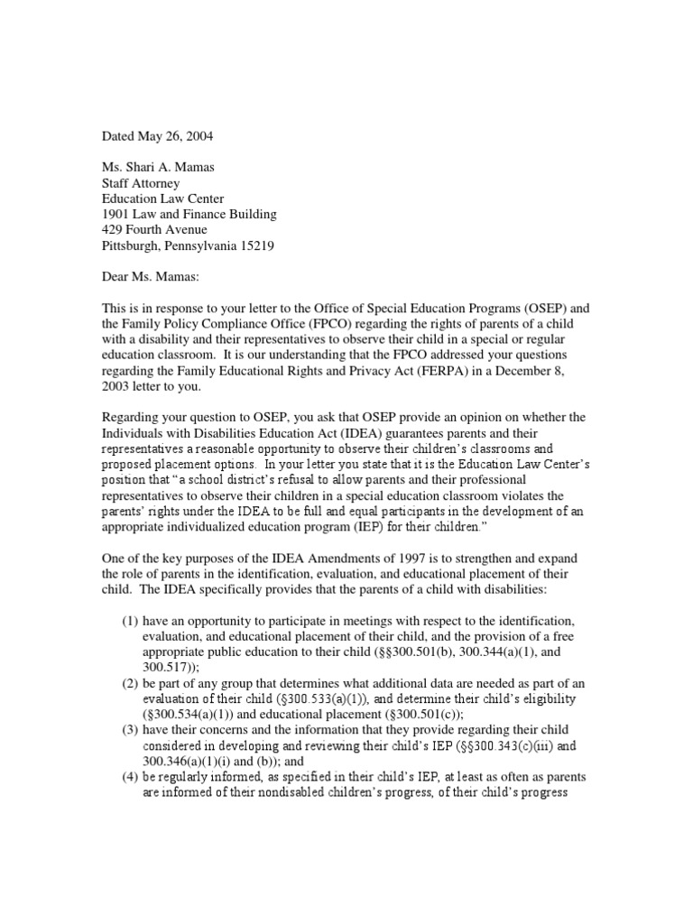Letter To Mamas | PDF | Individualized Education Program | Government